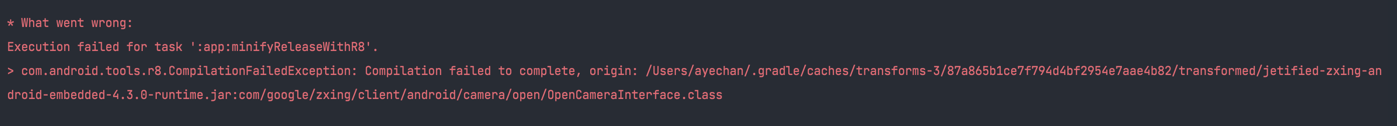 Qr code scanner in flutter 3.0.0 can not build apk in release mode ...