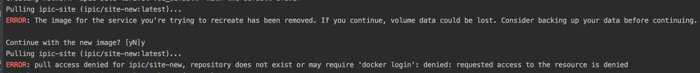 NEVER HAD THIS ISSUE: "image for service has been removed"; "pull access denied" · Issue #7406 ...