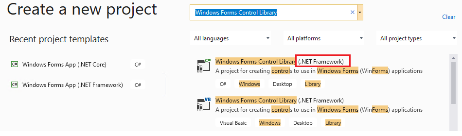 The template C# Windows Forms Controls Library(.NET Core) is missing · Issue #1970 · dotnet ...