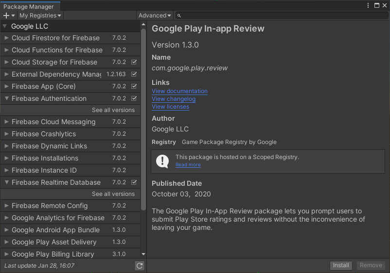 Firebase Works Fine In The Unity3d Editor But There Is A Dependency Issue In The Windows Build
