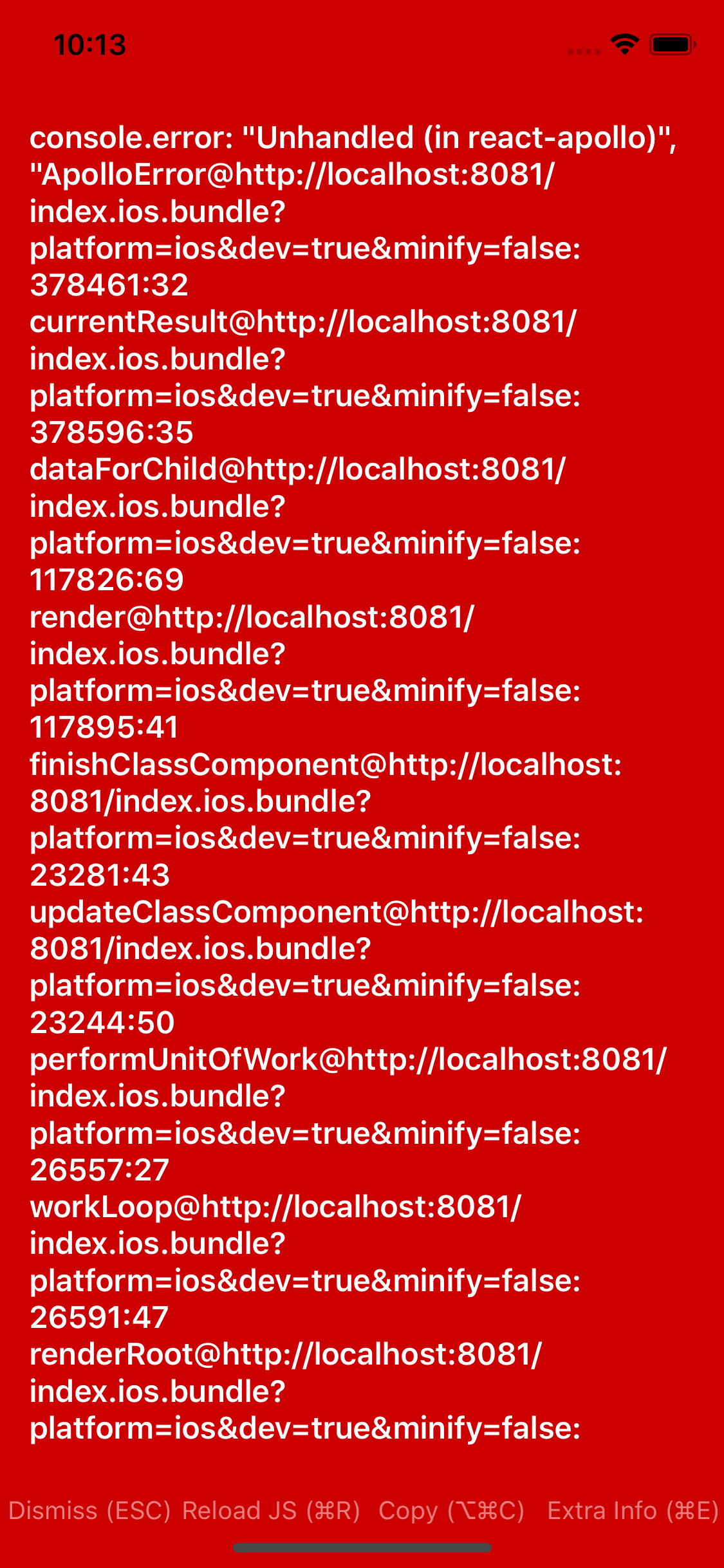 Unhandled Apollo Error When There Is No Internet · Issue 4645 
