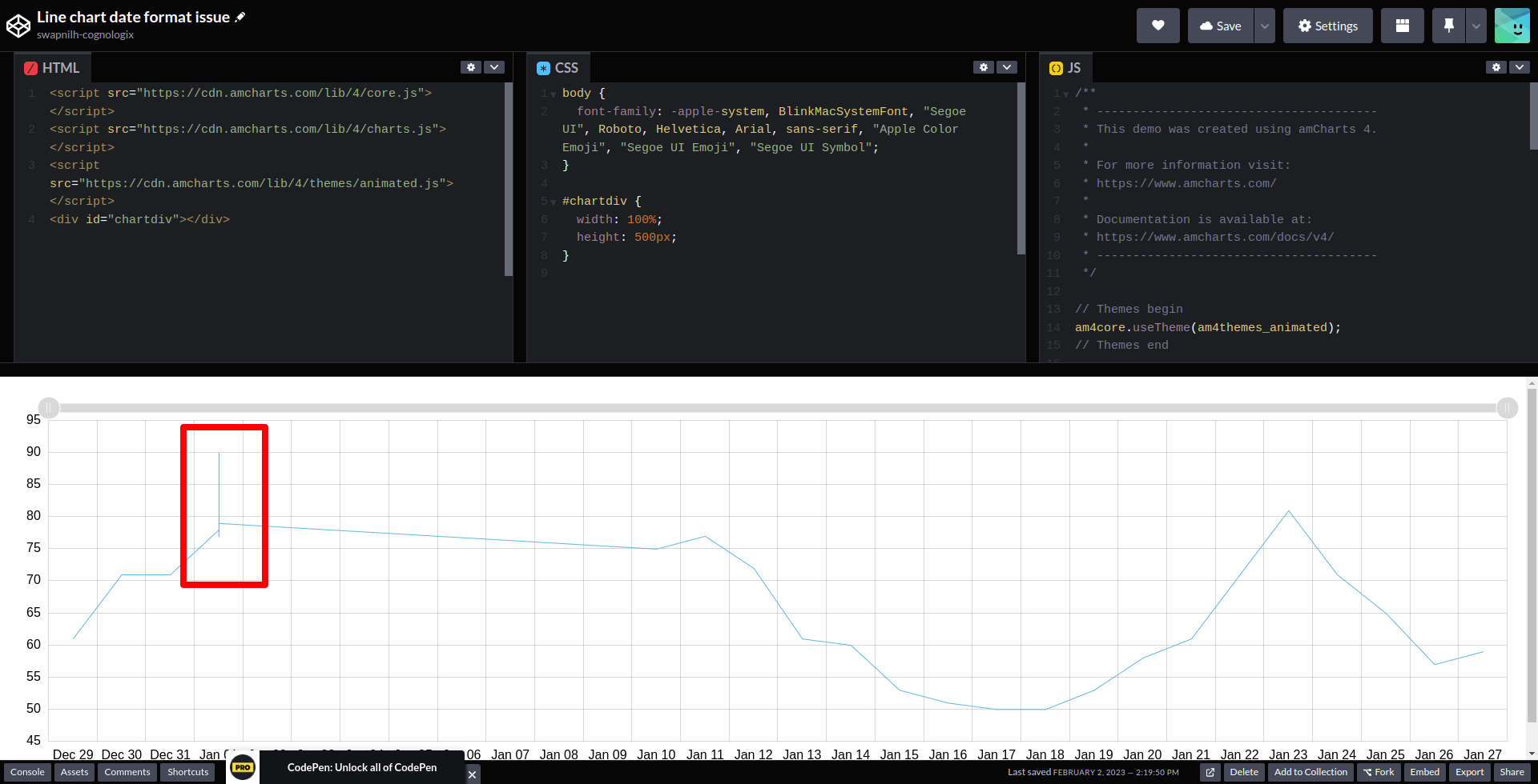 Seeing the direct line from start point to end point | line chart · Issue #4204 · amcharts ...
