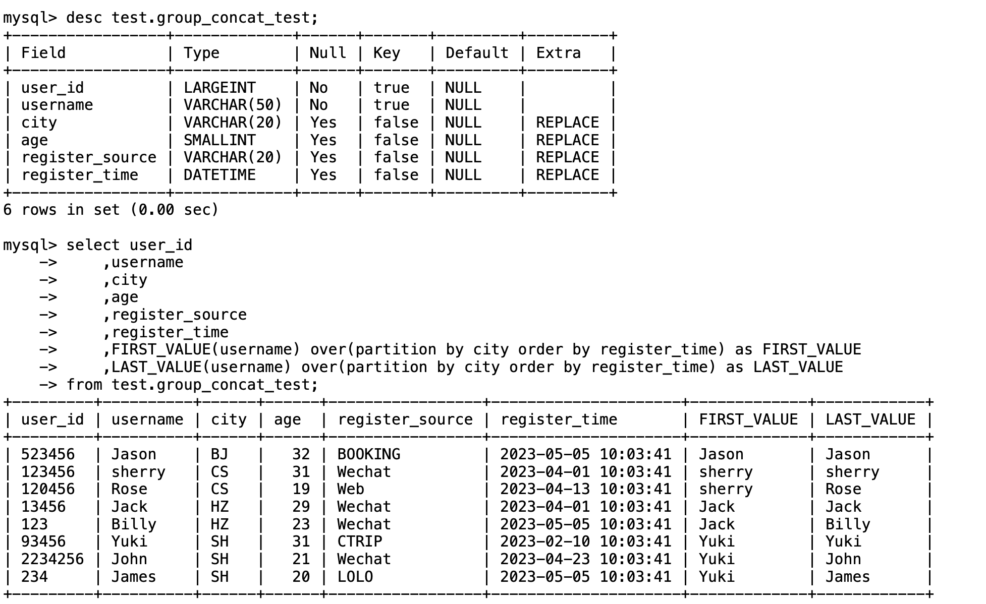 [Bug] WINDOW FUNCTION LAST_VALUE ERROR · Issue #19292 · apache/doris · GitHub