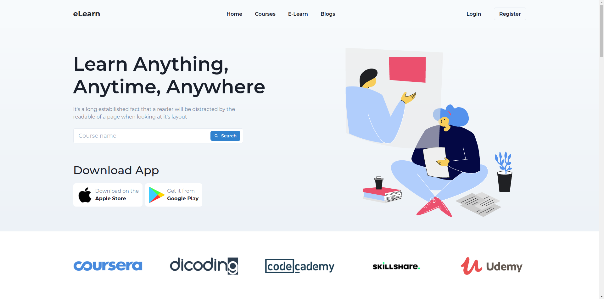 GitHub - kalwabed/elearn-landing-page: Landing page for an e-learning ...