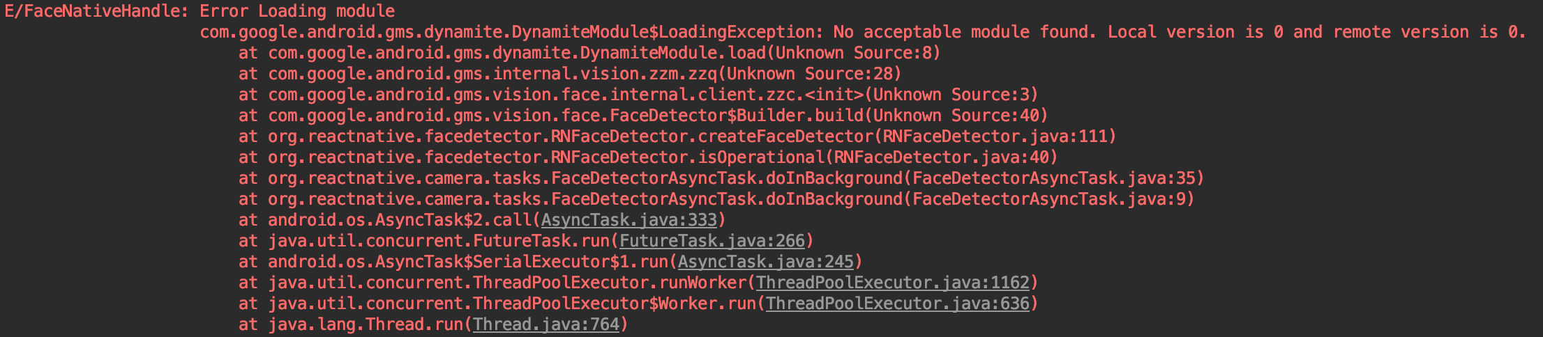 Face Detection not working on Android · Issue #2123 · react-native ...