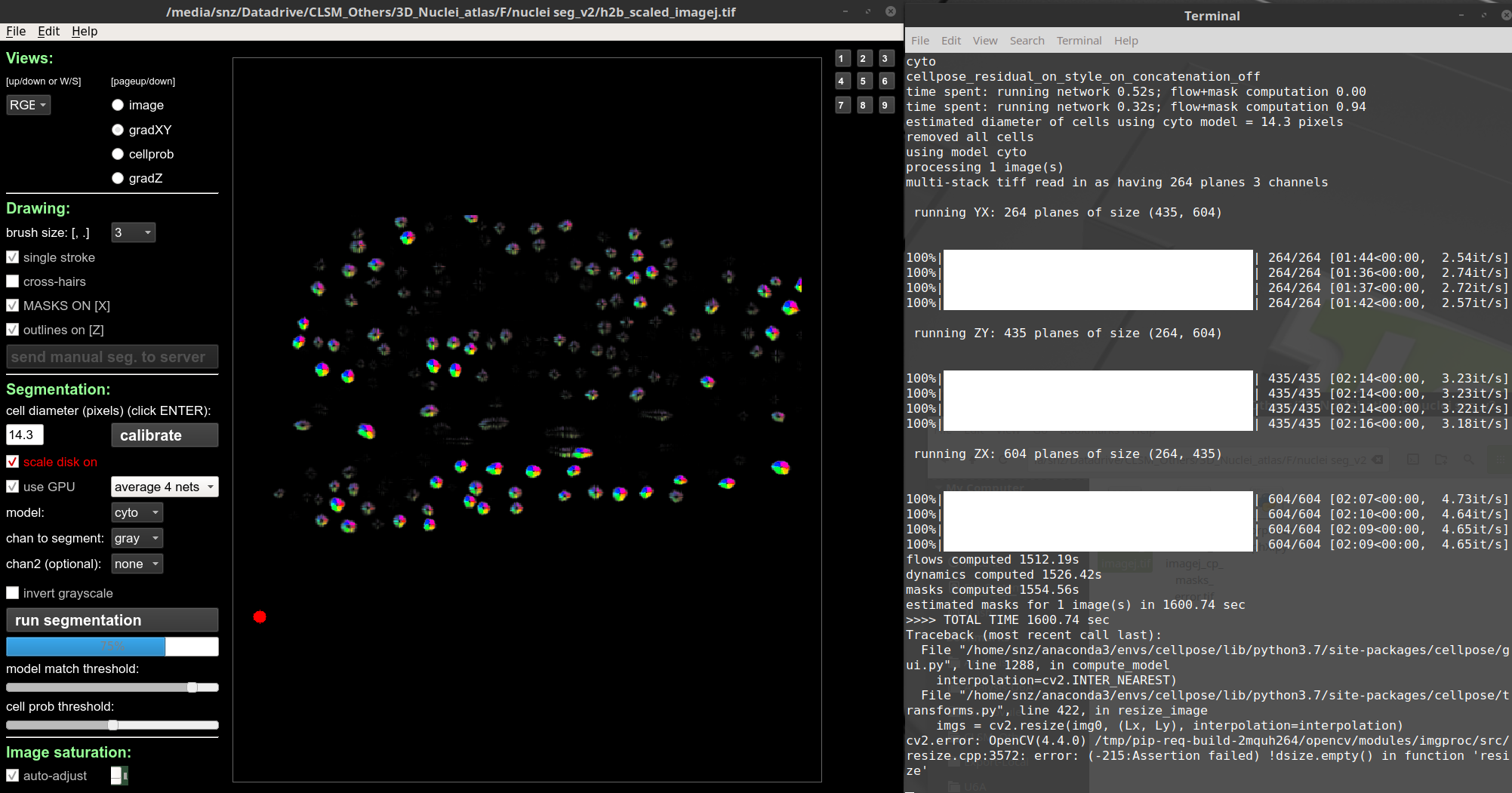 Resize- Error in completing cellpose segmentation · Issue #133 · MouseLand/cellpose · GitHub