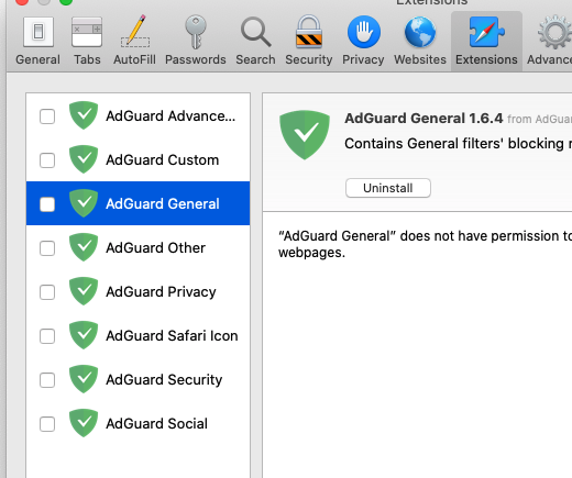 Cannot enable extension · Issue #321 · AdguardTeam/AdGuardForSafari · GitHub