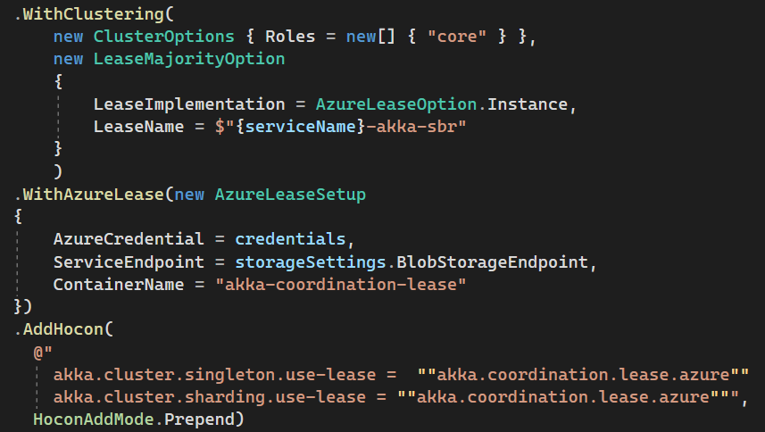 Akka Coordination Azure Is Not Able To Retrieve Leases · Issue 1027 · Akkadotnet Akka