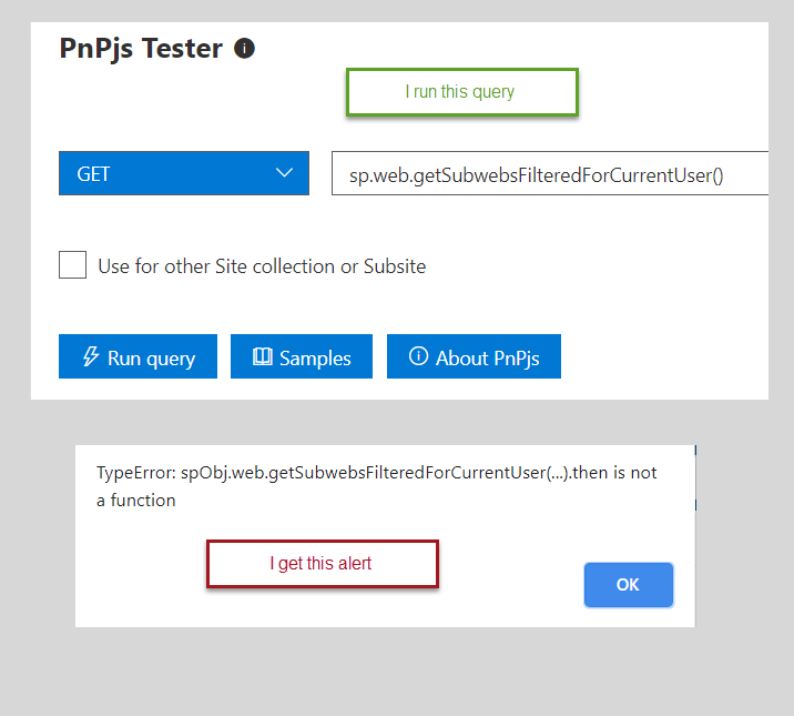 User with Read permissions can not get web.webs() · Issue #1467 · pnp/pnpjs · GitHub