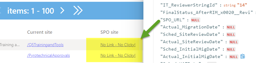 react list view - is there a way to not make link if the value in linkPropertyName is empty or ...