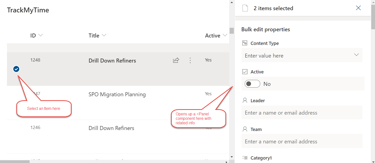Looking for simple example of using React Detail list and Panel · Issue #1503 · pnp/sp-dev-fx ...