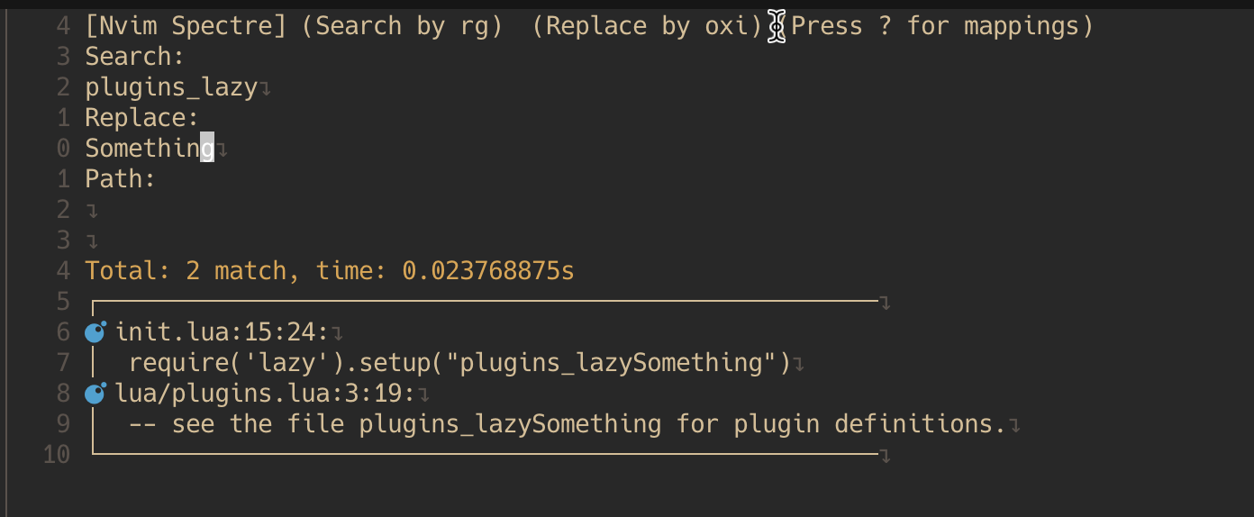 Highlights when doing search and replace are not working · Issue #178 · nvim-pack/nvim-spectre ...