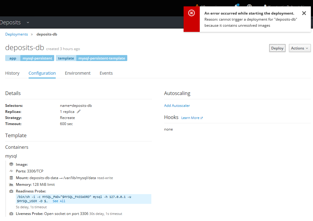 Cant Deploy Mysql Because It Contains Unresolved Images · Issue 19955 · Openshiftorigin · Github