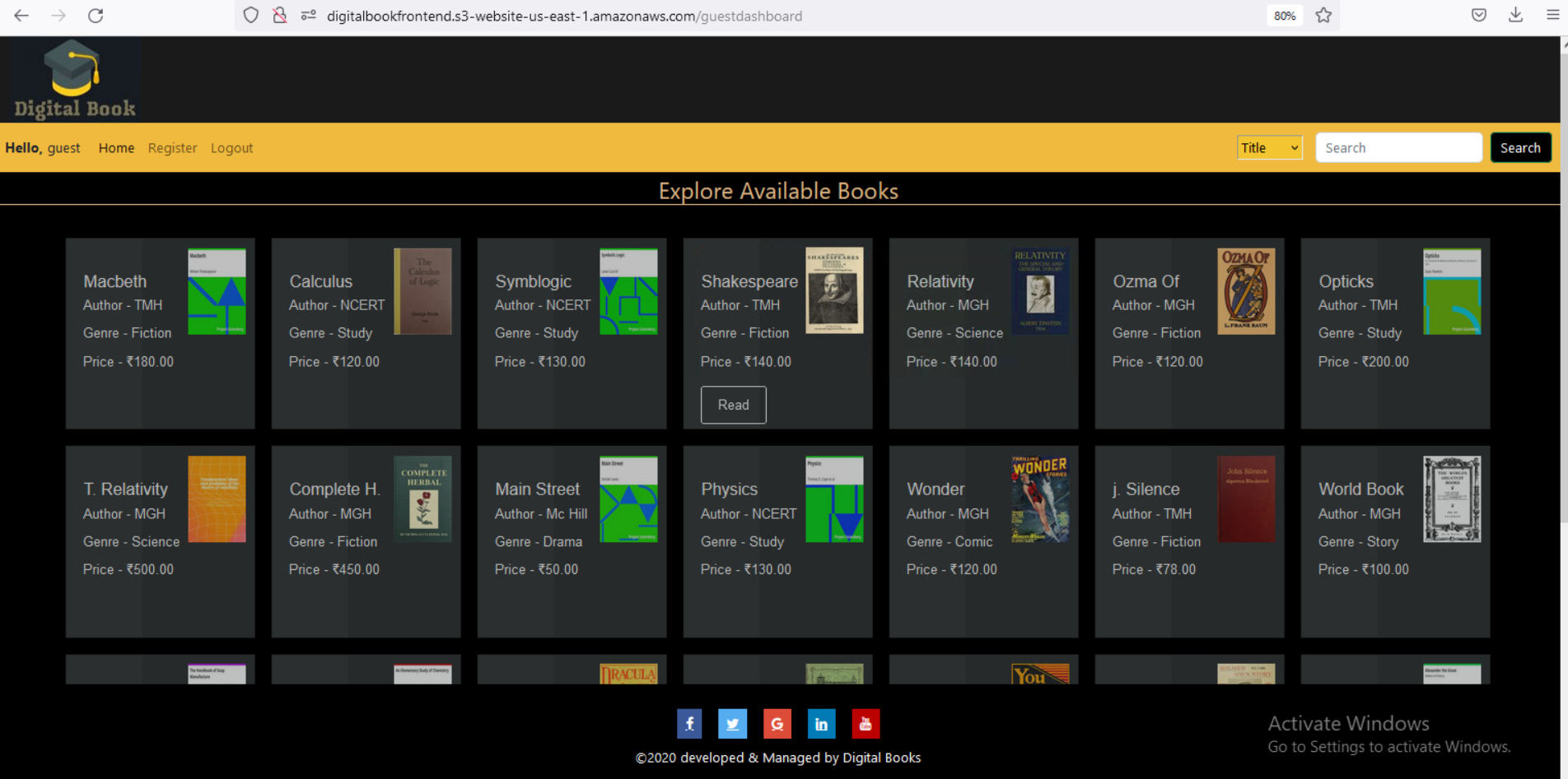 GitHub - RishabhKumr/DigitalBook_Frontend: Developed in angular and deployed in AWS S3 Bucket as ...