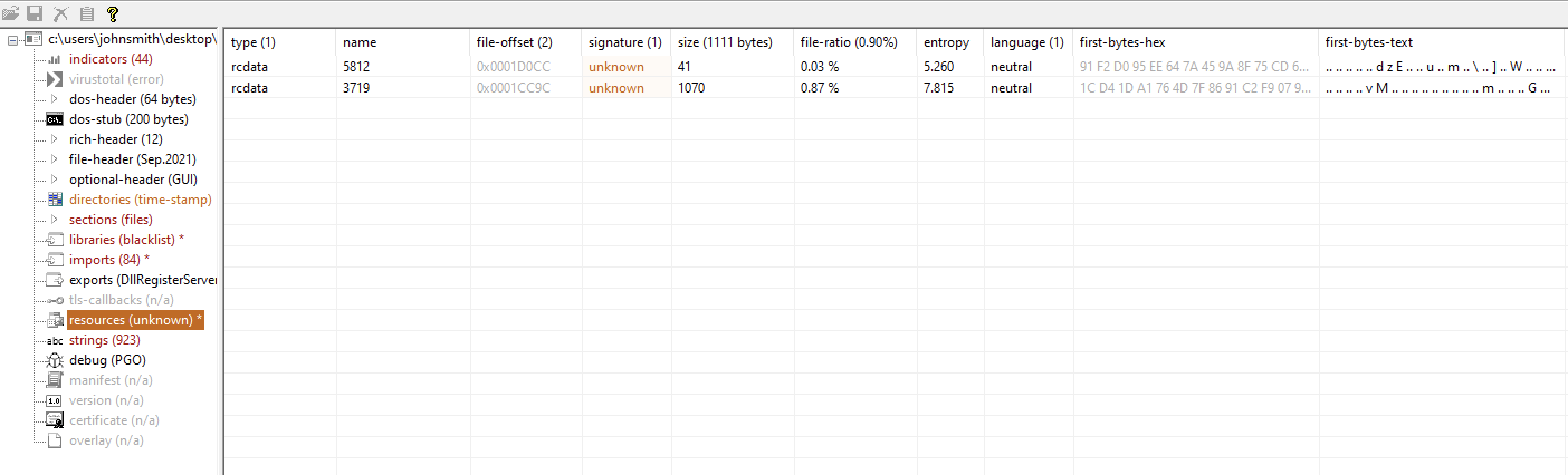 Add Resources Section to PARSE_PE() function · Issue #1332 · Velocidex/velociraptor · GitHub