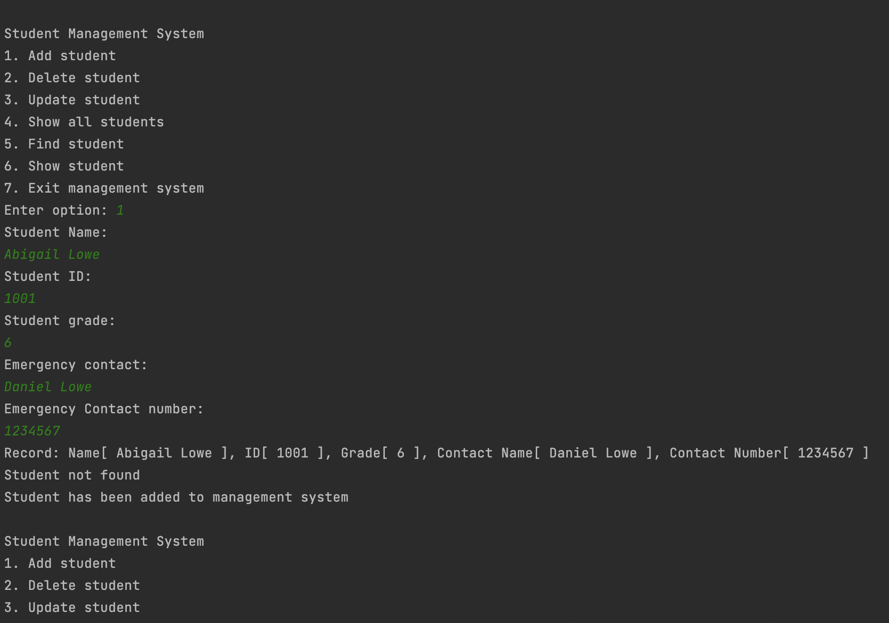 GitHub - athina-stewart/Student-Management-System