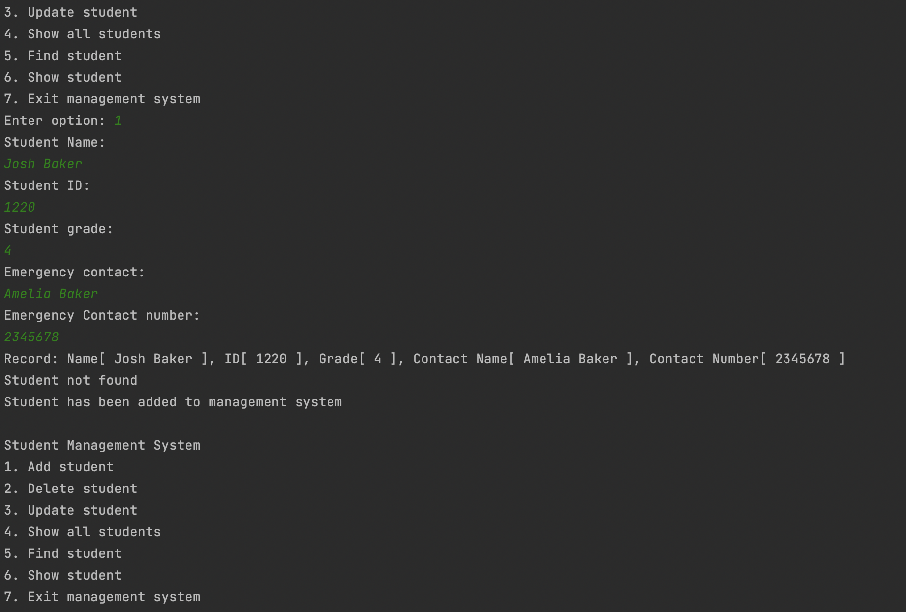 GitHub - athina-stewart/Student-Management-System