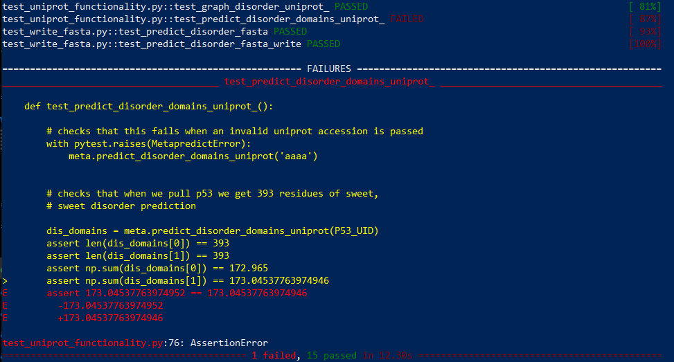 Failed pytest, test_uniprot_functionality · Issue #2 · idptools ...