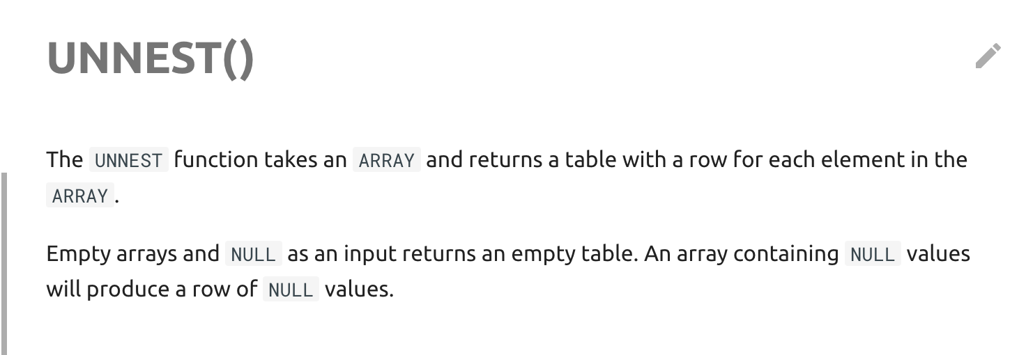 [Enhancement]: unnest function description needs to be improved · Issue ...
