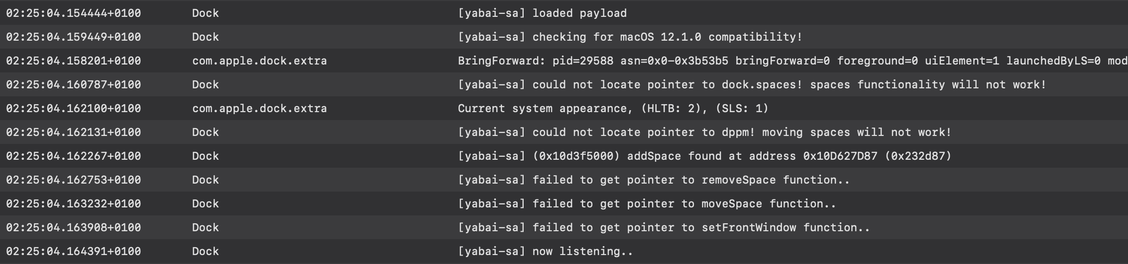 --load-sa broken on Monterey 12.1 · Issue #1091 · koekeishiya/yabai · GitHub