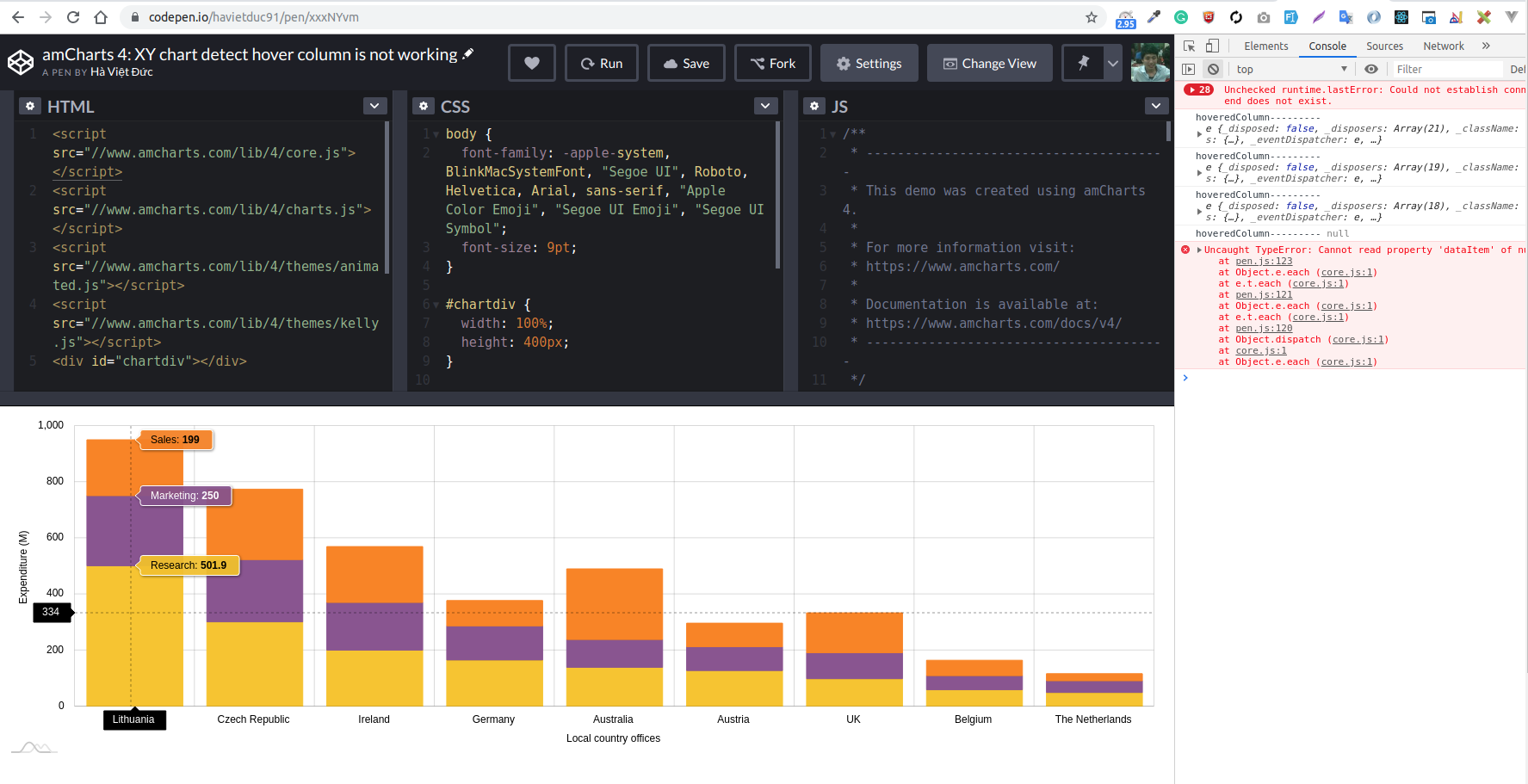 Detect column series isHover work is not well · Issue #1915 · amcharts/amcharts4 · GitHub
