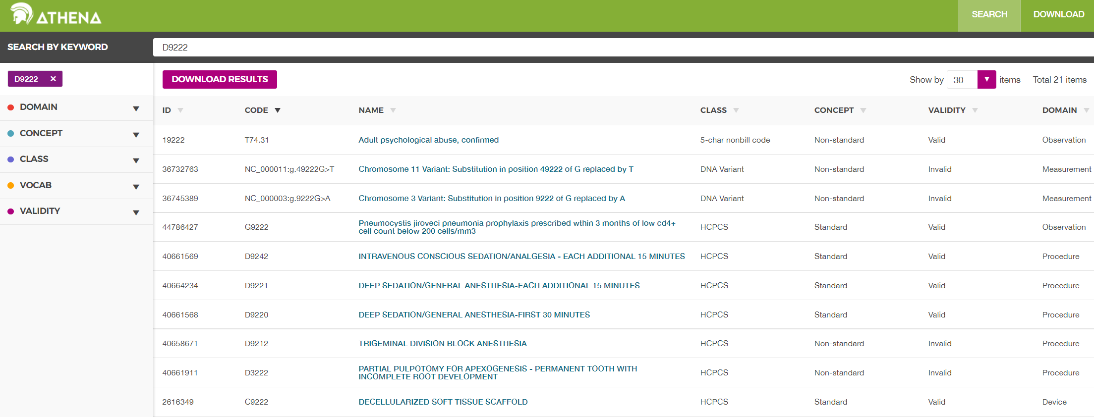 HCPCS D9222 and D9223 missing · Issue #563 · OHDSI/Vocabulary-v5.0 · GitHub