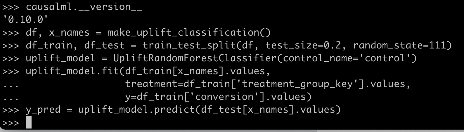 uplift_trees_with_synthetic_data demo error · Issue #322 · uber/causalml · GitHub