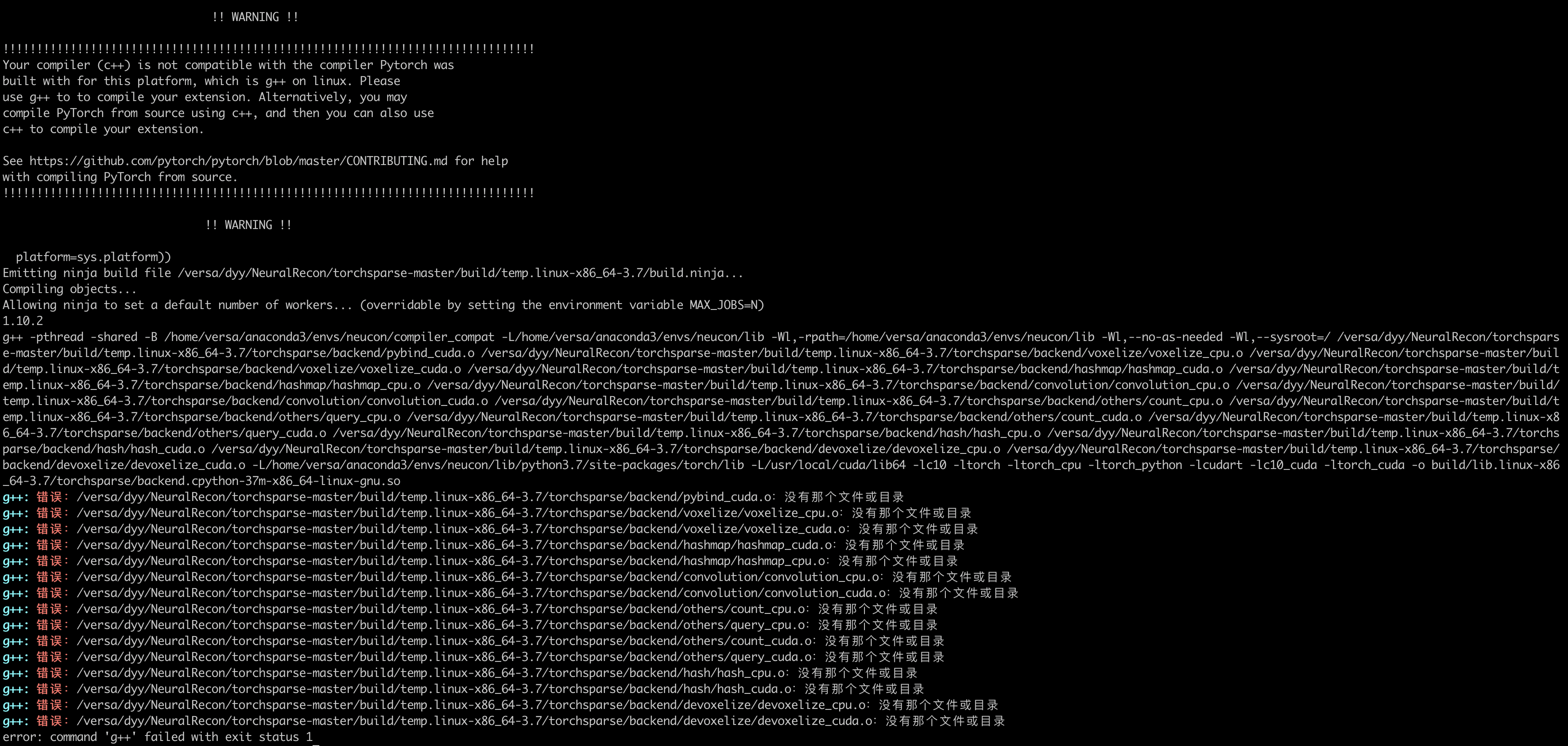 Installation Problem G Error · Issue 87 · Mit Han Lab Torchsparse · Github