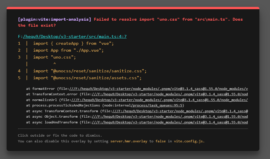 some errors in using 'uno. config. ts'. · Issue #1668 · unocss/unocss · GitHub