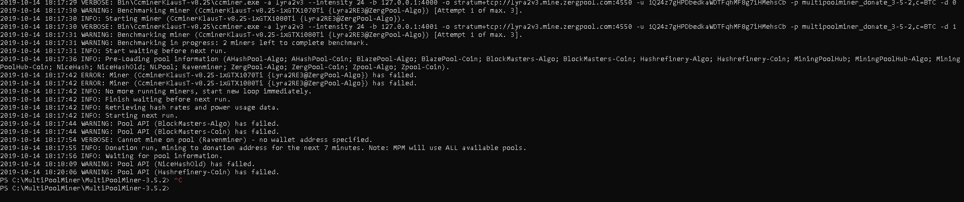 Donate issue · Issue #2432 · MultiPoolMiner/MultiPoolMiner · GitHub