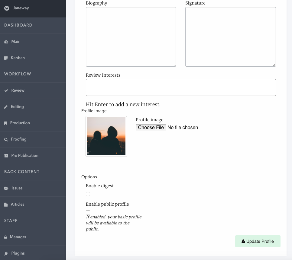 Cannot Upload Images or Create New User Roles · Issue #213 · openlibhums/janeway · GitHub