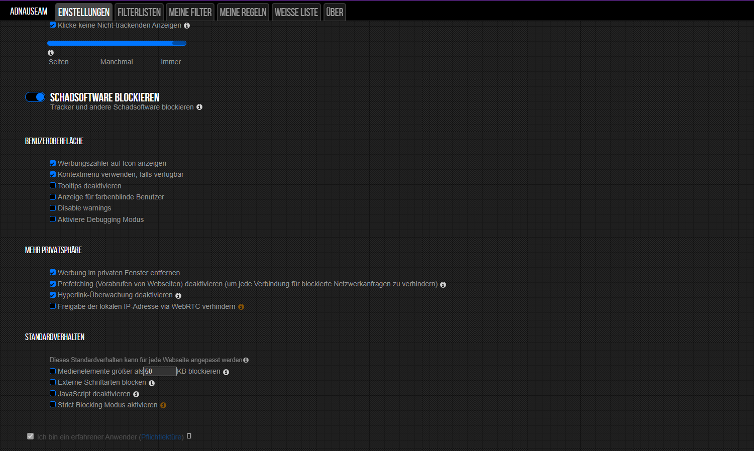 Adjust HTML structure in Options.html · Issue #1994 · dhowe/AdNauseam · GitHub