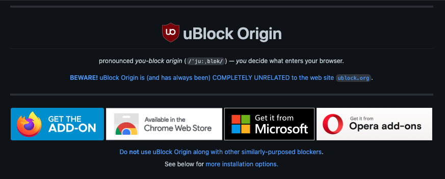 Add web-extension stores badges on README.md · Issue #2181 · dhowe/AdNauseam · GitHub