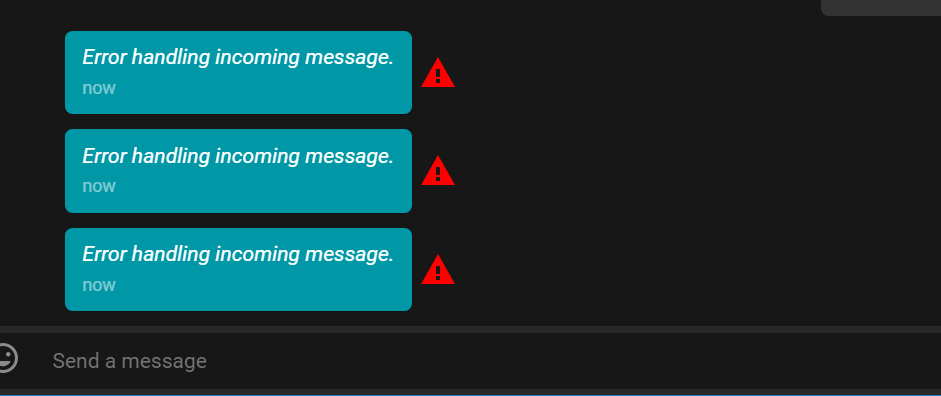 Error Handling Incoming Message, Missing Signed PreKey for PreKeyWhisperMessage when Bob ...