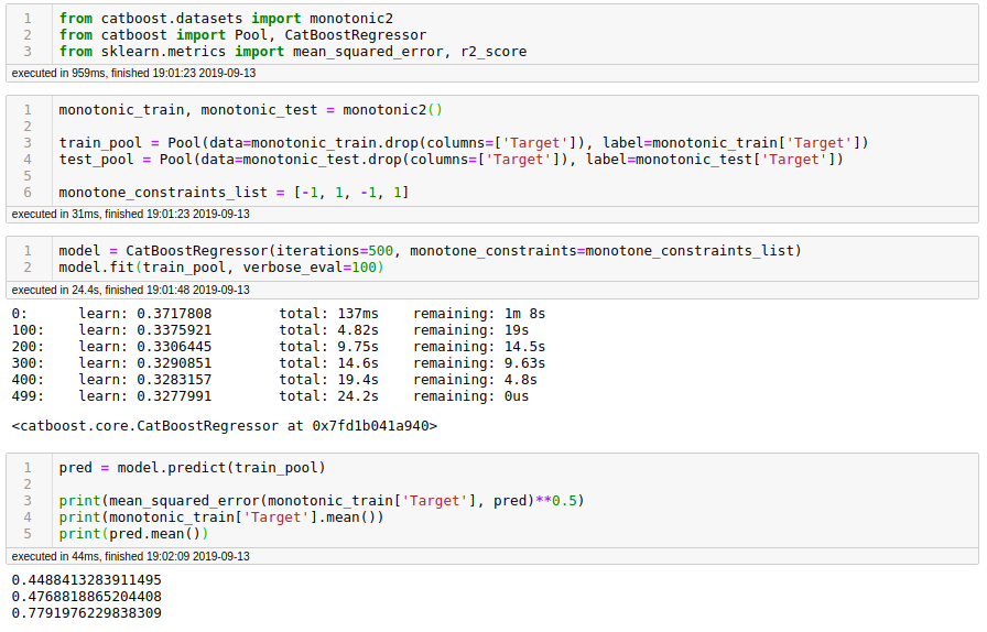 Incorrect Prediction From Model With Monotonic Constraint · Issue 994 · Catboostcatboost · Github