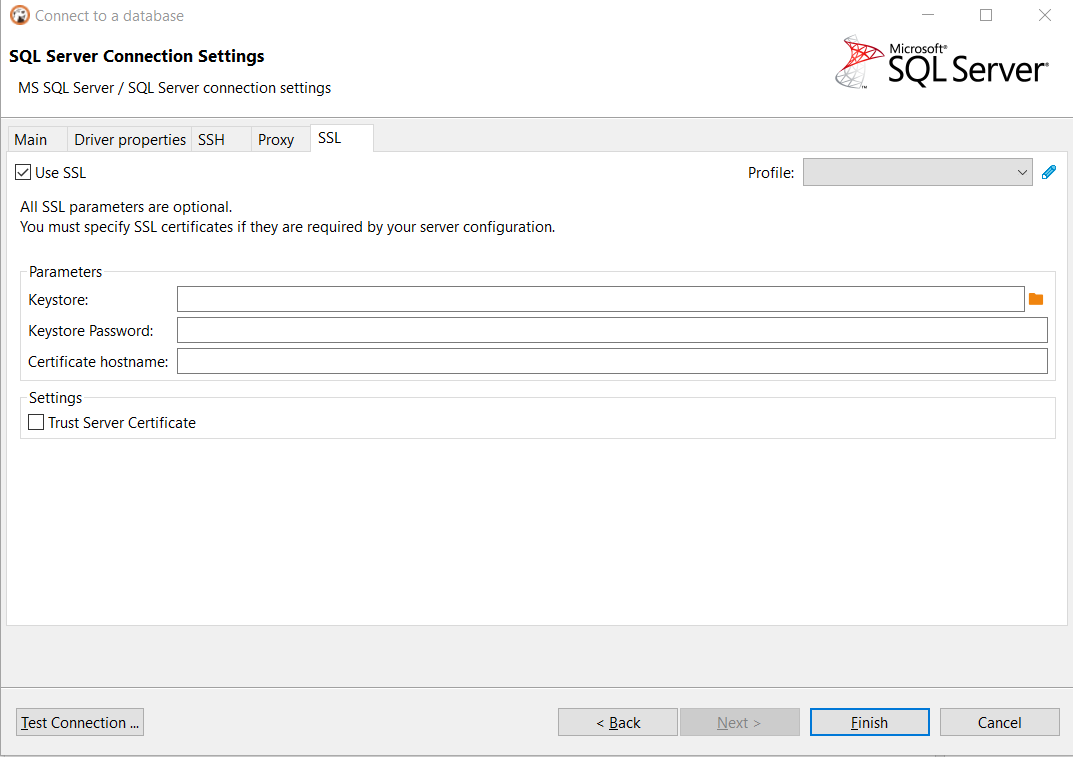 MSSQL Server 2017 Express - SSL connection issue · Issue #16904 ...