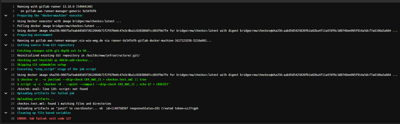 #1022 broke colered output for gitlab ci · Issue #1025 · bridgecrewio/checkov · GitHub