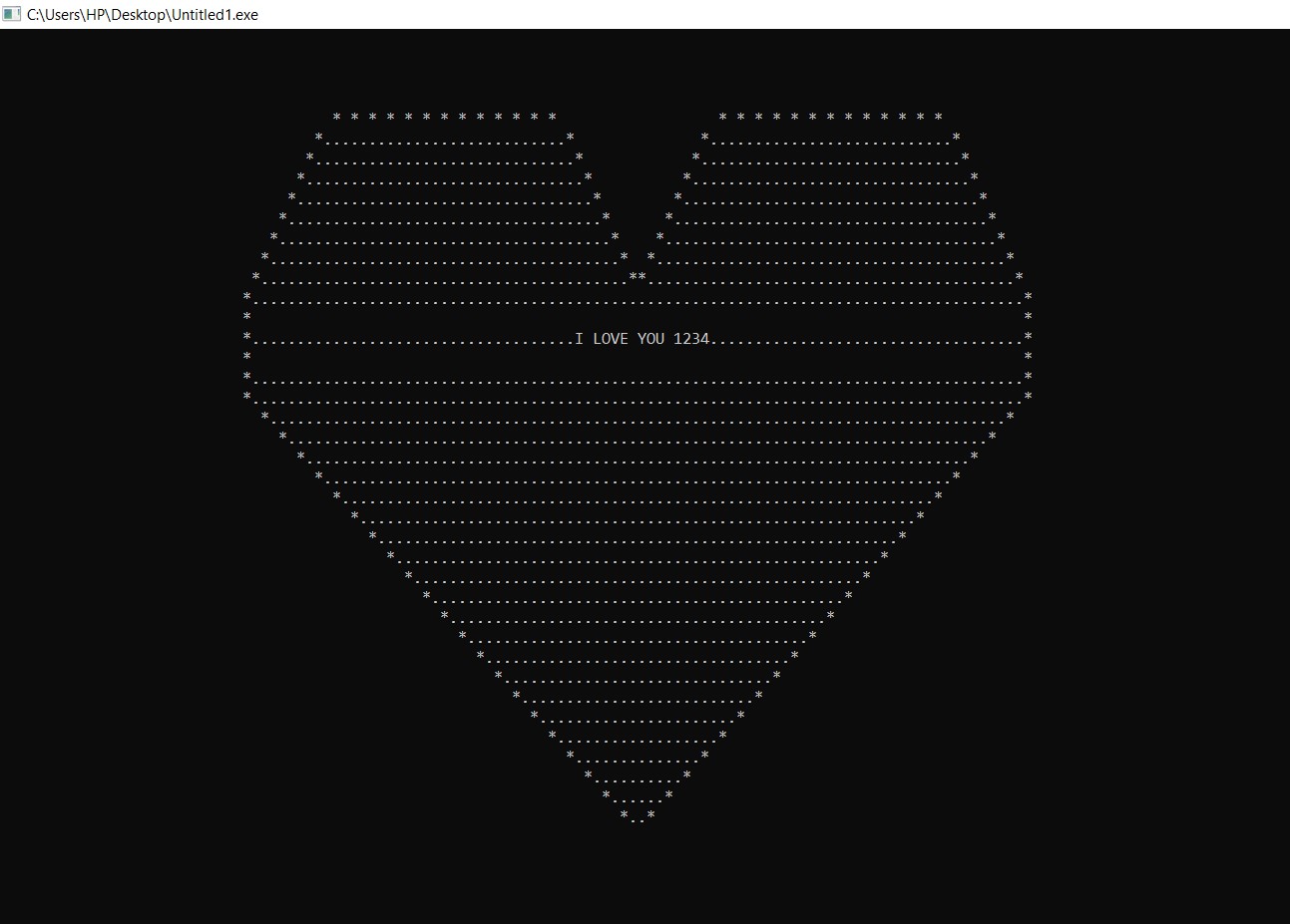 GitHub - dalpat98/Animated-Heart-in-C: Animated heart Using C language