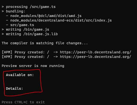 "dcl start" not showing server info on WSL2 · Issue #648 · decentraland/cli · GitHub
