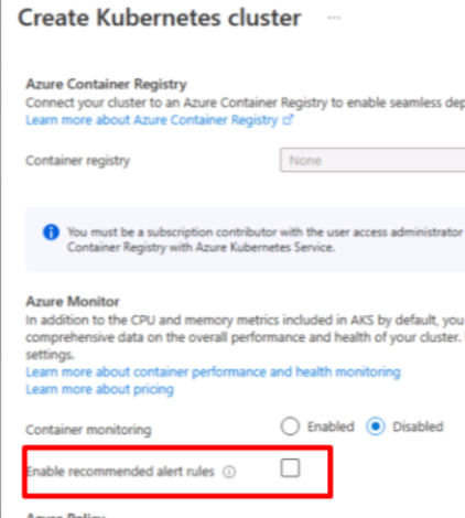 Lab 09c - Implement Azure Kubernetes Service - New Azure option appears ...
