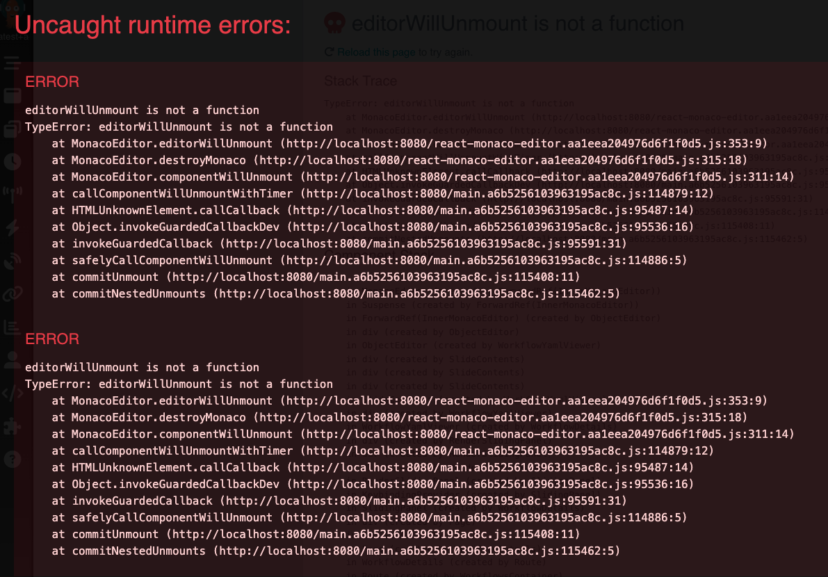 Crashes When Unmounted If Imported Dynamically Workaround · Issue 852 · React Monaco Editor