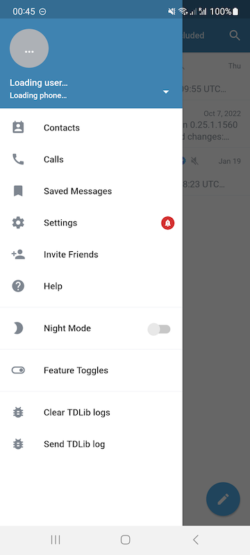 Stuck on "loading..." state after login · Issue #320 · TGX-Android/Telegram-X · GitHub