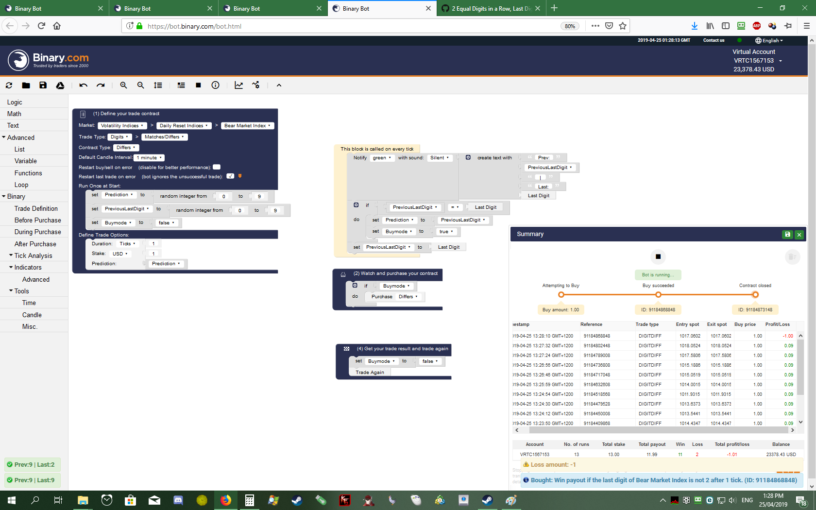 2 Equal Digits in a Row, Last Digit Differ Bot need Help · Issue #1443 · binary-com/binary-bot ...