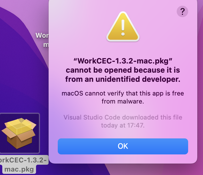 Cannot Be Opened Because It Is From An Unidentified Developer · Issue 2634 · Rocketchatrocket 0159