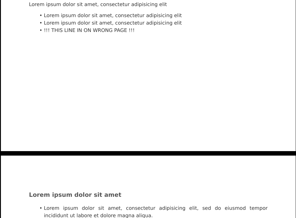 Last list item is moved to next page when page break occurs · Issue #1925 · Kozea/WeasyPrint ...