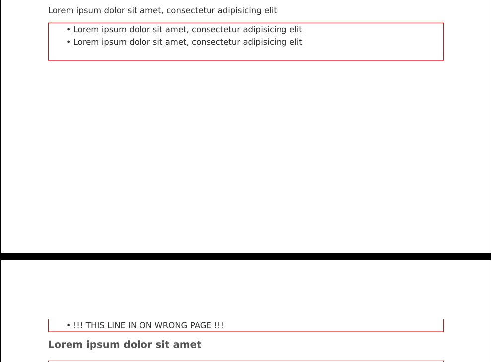Last list item is moved to next page when page break occurs · Issue #1925 · Kozea/WeasyPrint ...