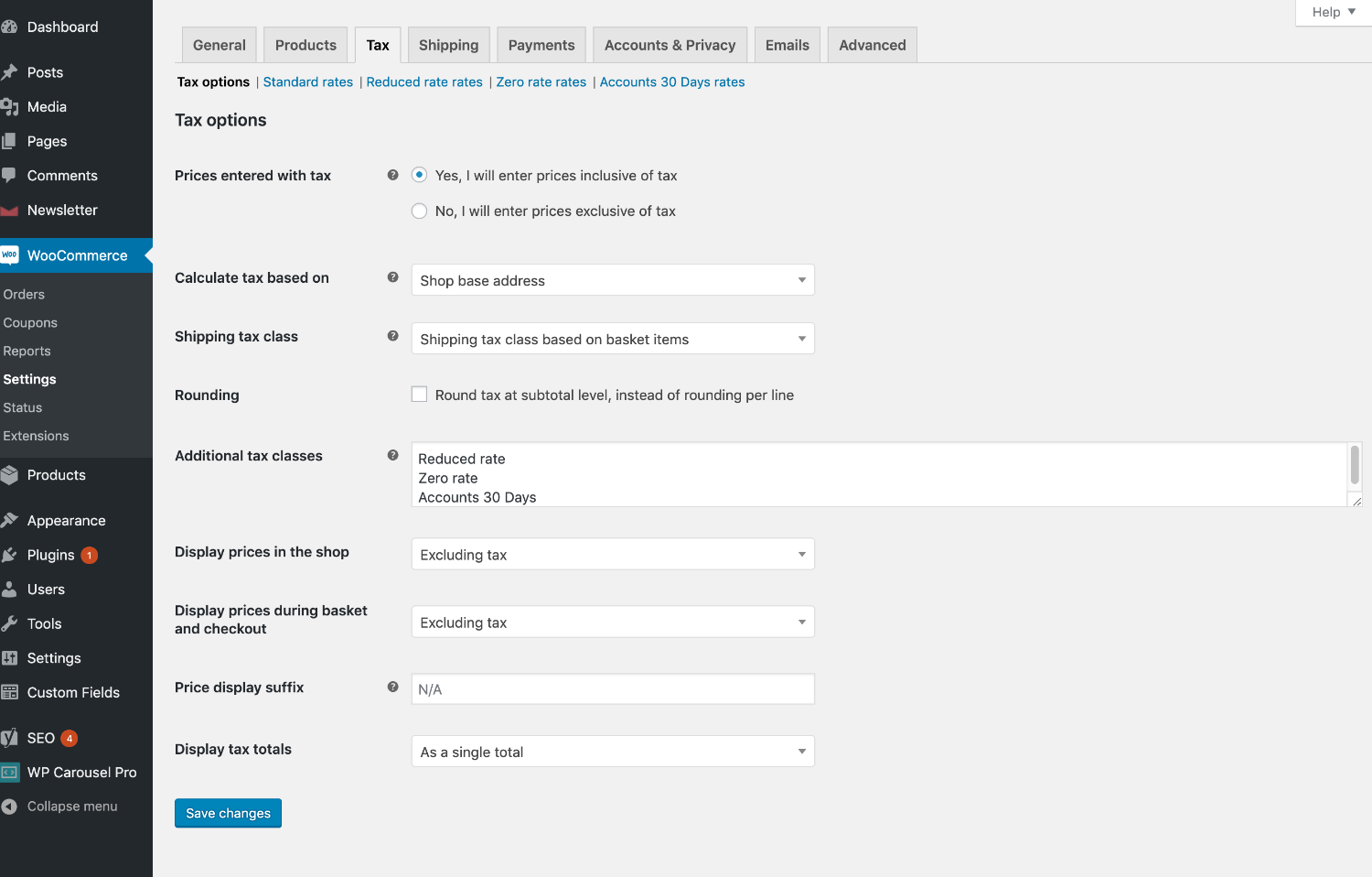 Subtotal Wrong When Changing Tax Class · Issue #23340 · woocommerce/woocommerce · GitHub