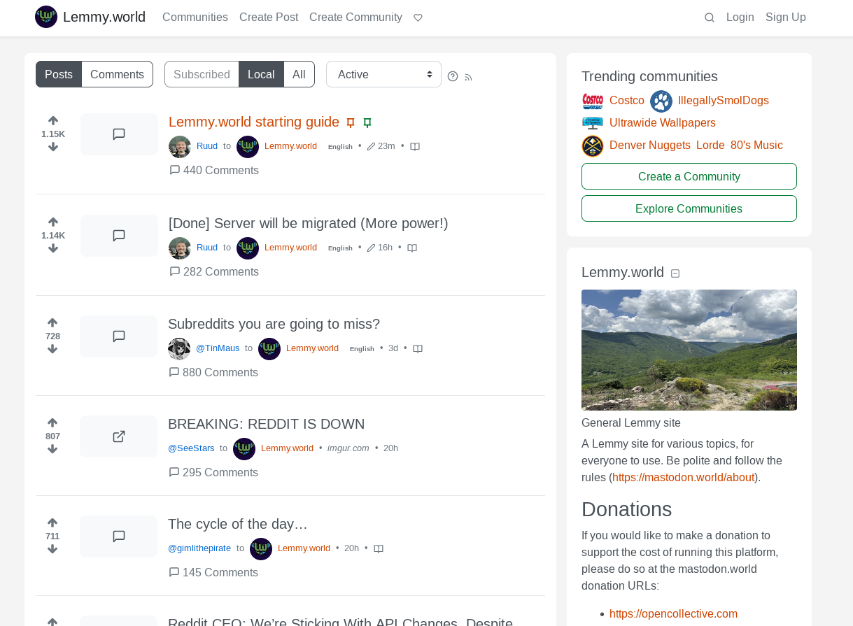 UI redesign suggestions for main page · Issue #1183 · LemmyNet/lemmy-ui · GitHub