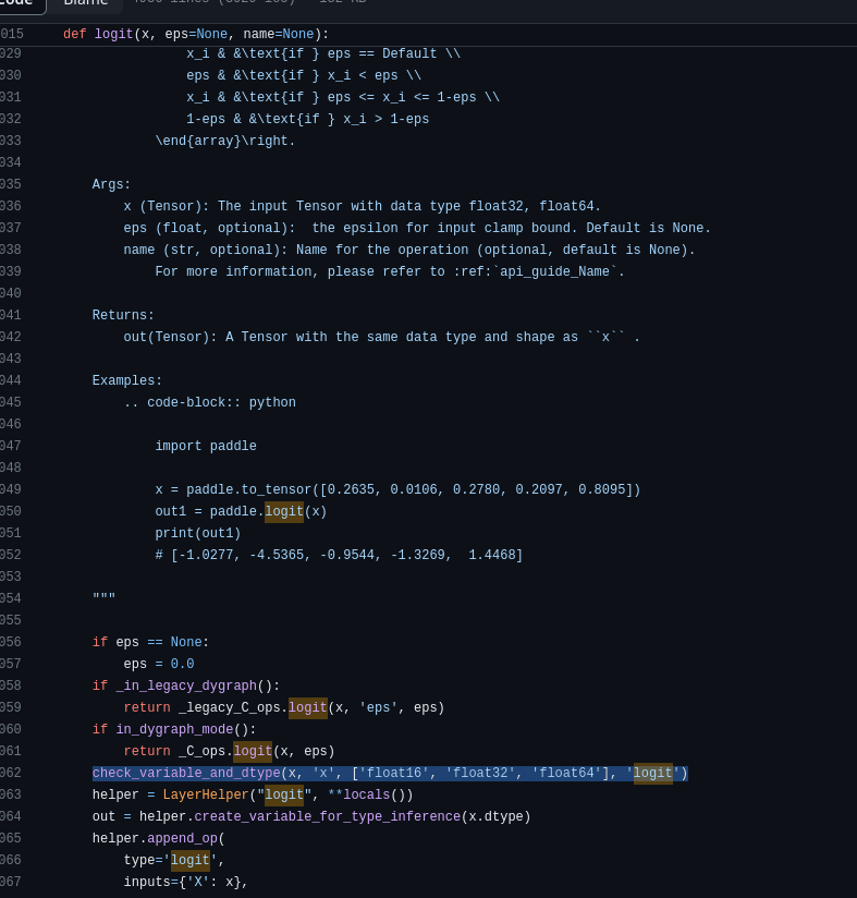 DOC issue in paddle math.py logit · Issue #55252 · PaddlePaddle/Paddle · GitHub