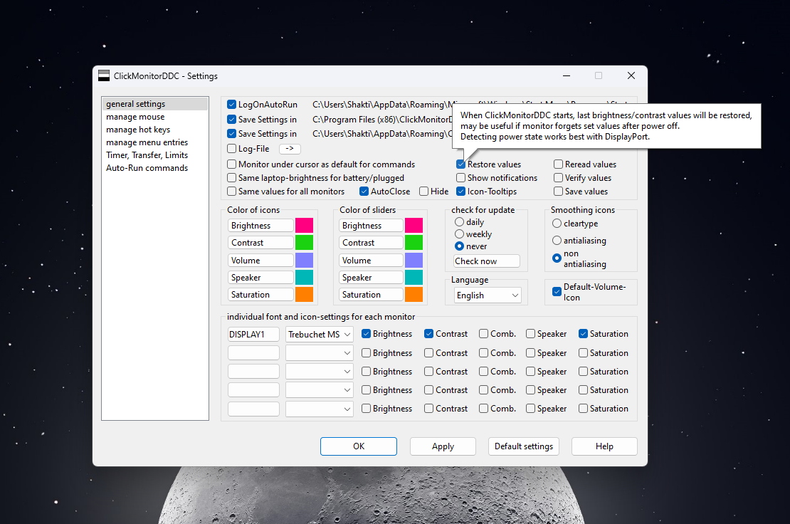 Volume shortcut option should be there for DDC monitors which has ...